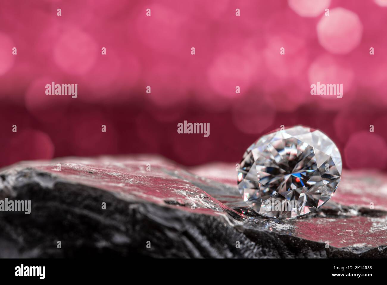 Pink shiny diamond on hi-res stock photography and images - Alamy