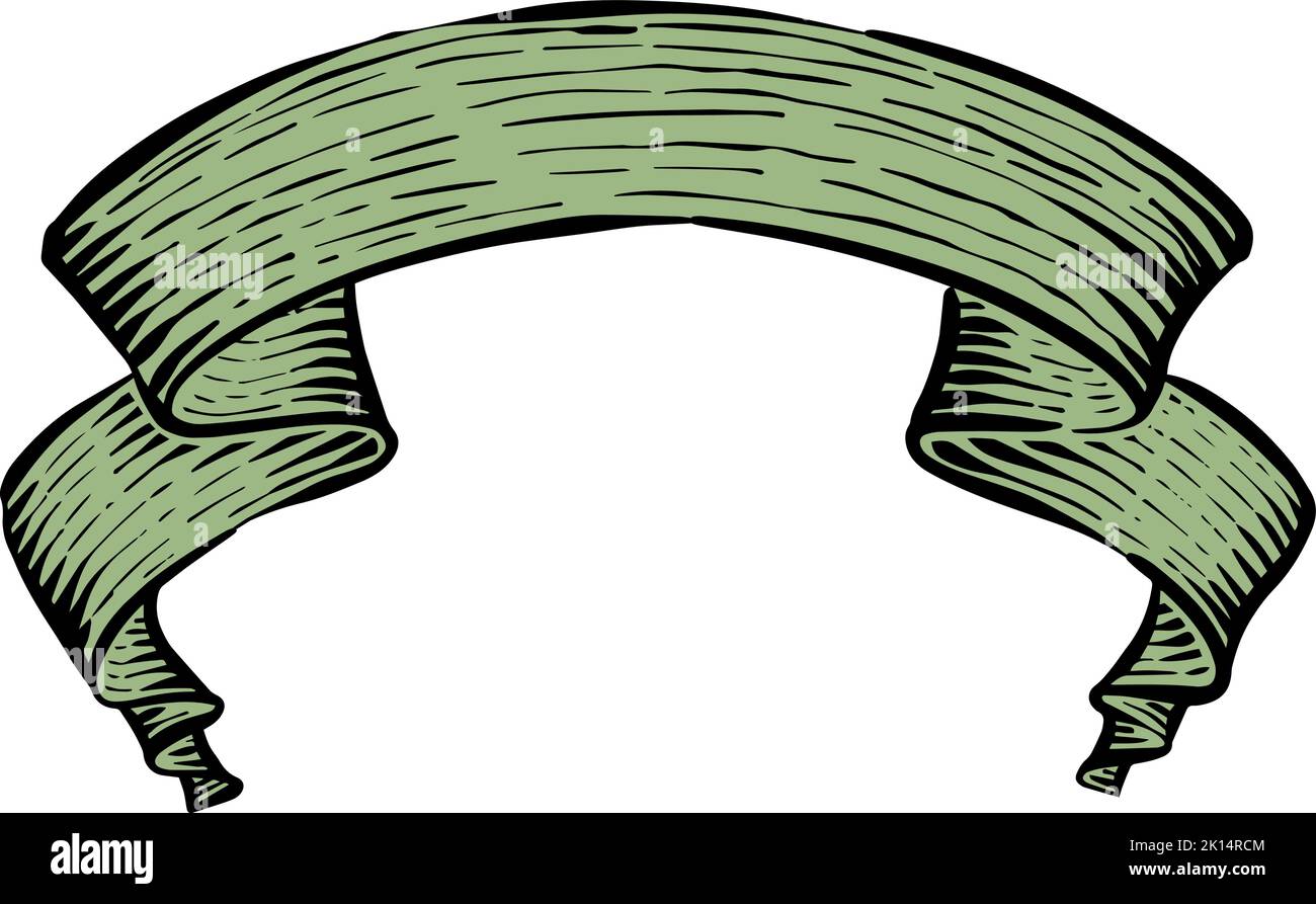 Color hand drawn ribbon banners vintage elements Stock Vector Image & Art - Alamy