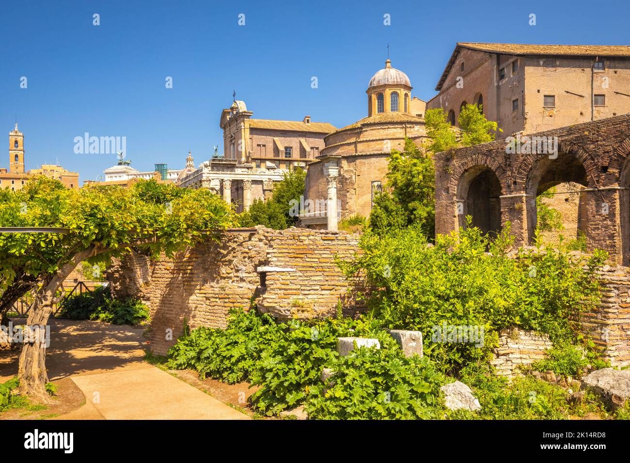 The Roman Forum (latin name Forum Romanum), plaza of the ancient roman ...