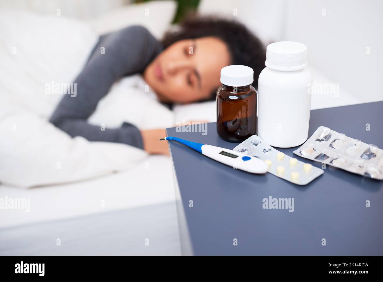 Medicine on bedside table hi-res stock photography and images - Alamy