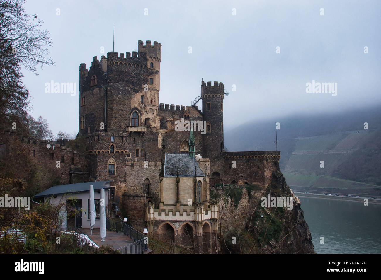 Burg rheinstein castle on rhine river hi-res stock photography and ...