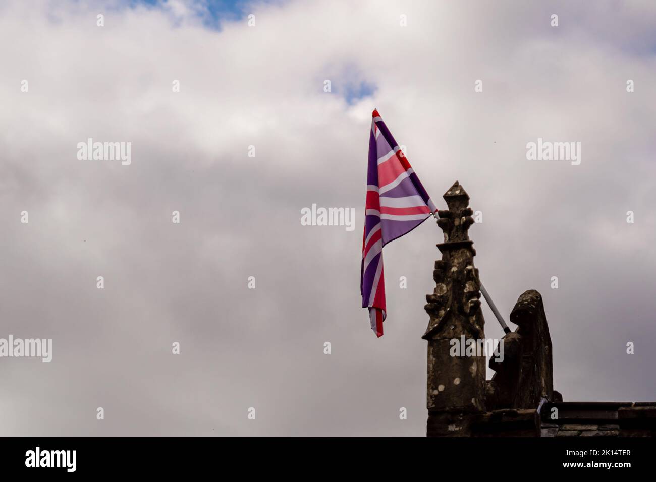 Union Jack Flag on a Church Stock Photo - Alamy