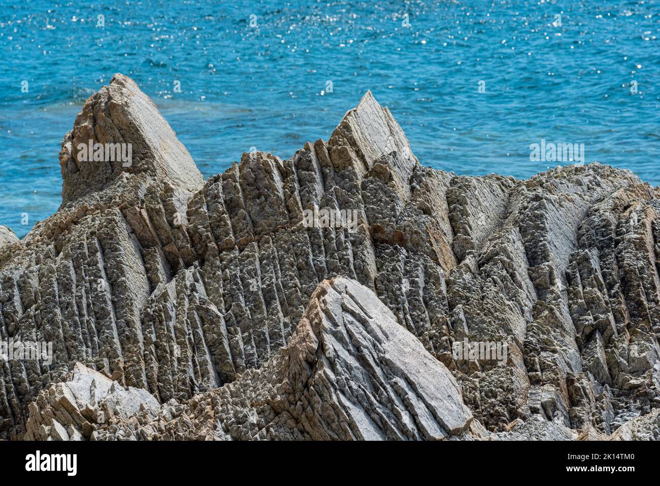 beautiful coastal cliffs of layered volcanic basalt Stock Photo - Alamy