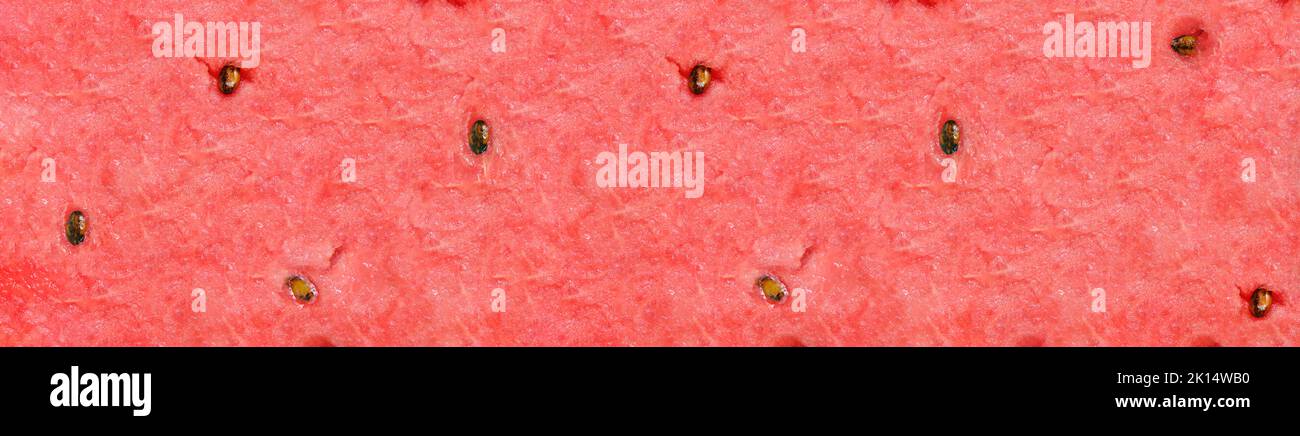 Banner, background with pulp red ripe watermelon Stock Photo - Alamy