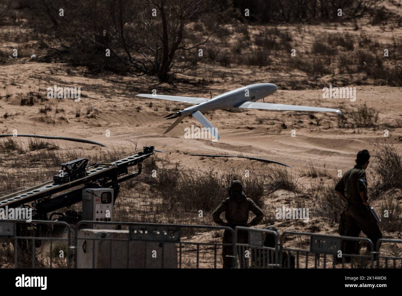 15 September 2022, Israel, Tze'elim: A drone being lunched during the ...