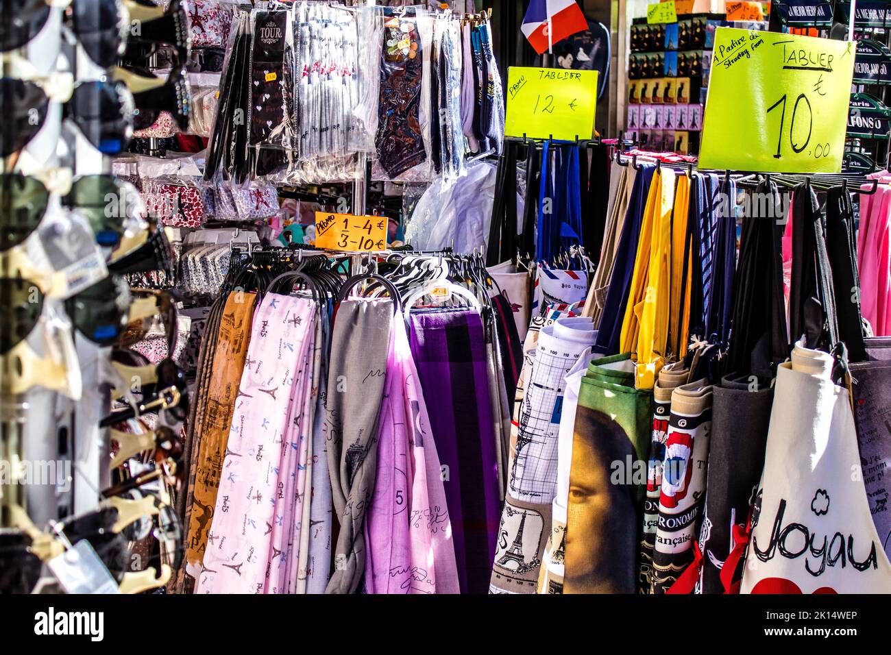 Paris, France - September 14, 2022 Decorative objects and various gift ...