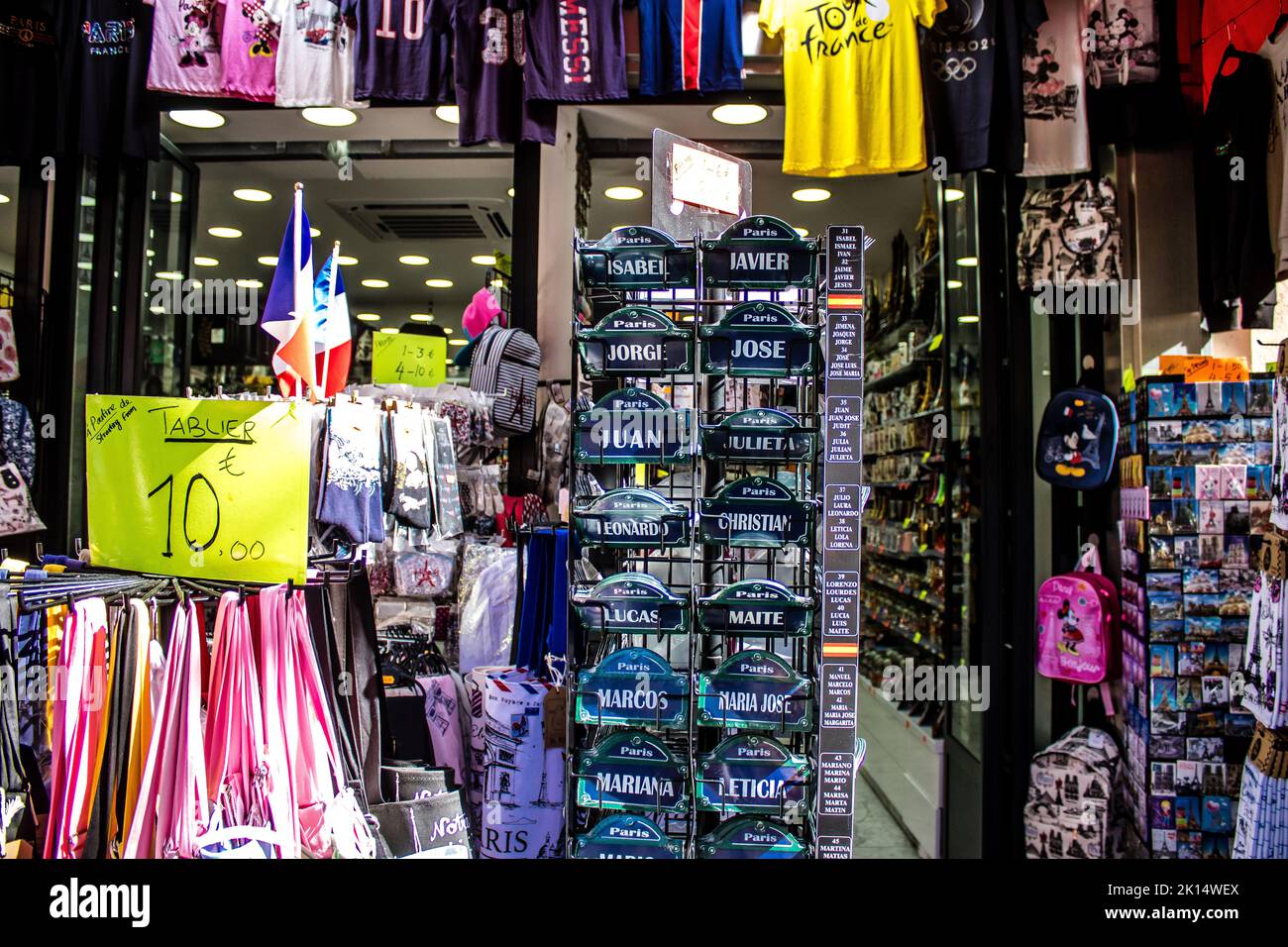 Paris, France - September 14, 2022 Decorative objects and various gift ...