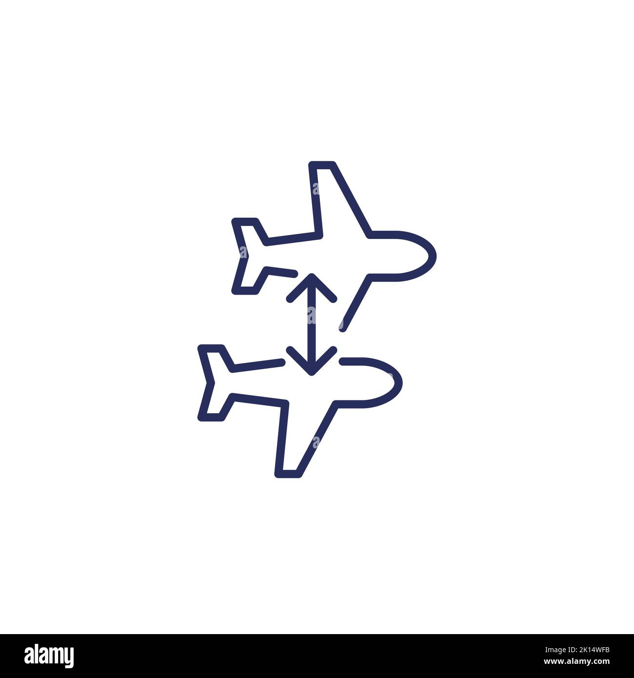 connecting flight, transit line icon Stock Vector Image & Art - Alamy