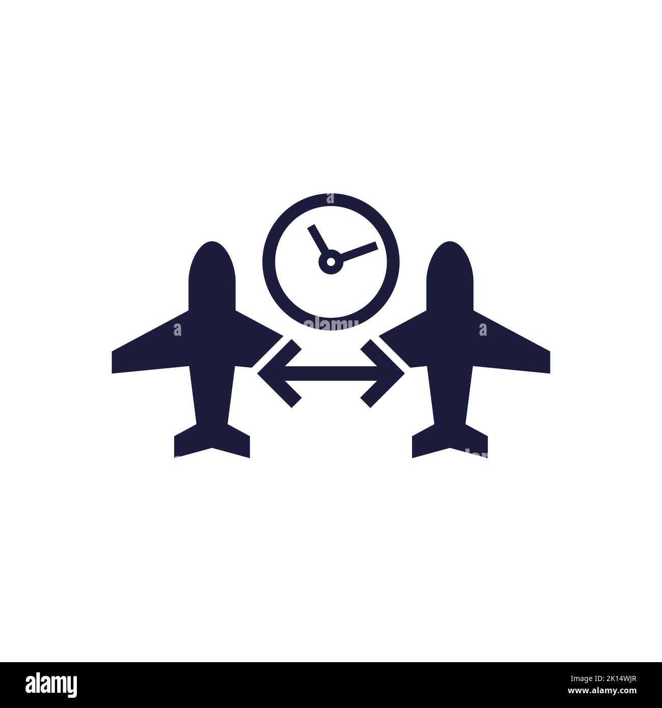connecting flight, transit time icon Stock Vector Image & Art - Alamy