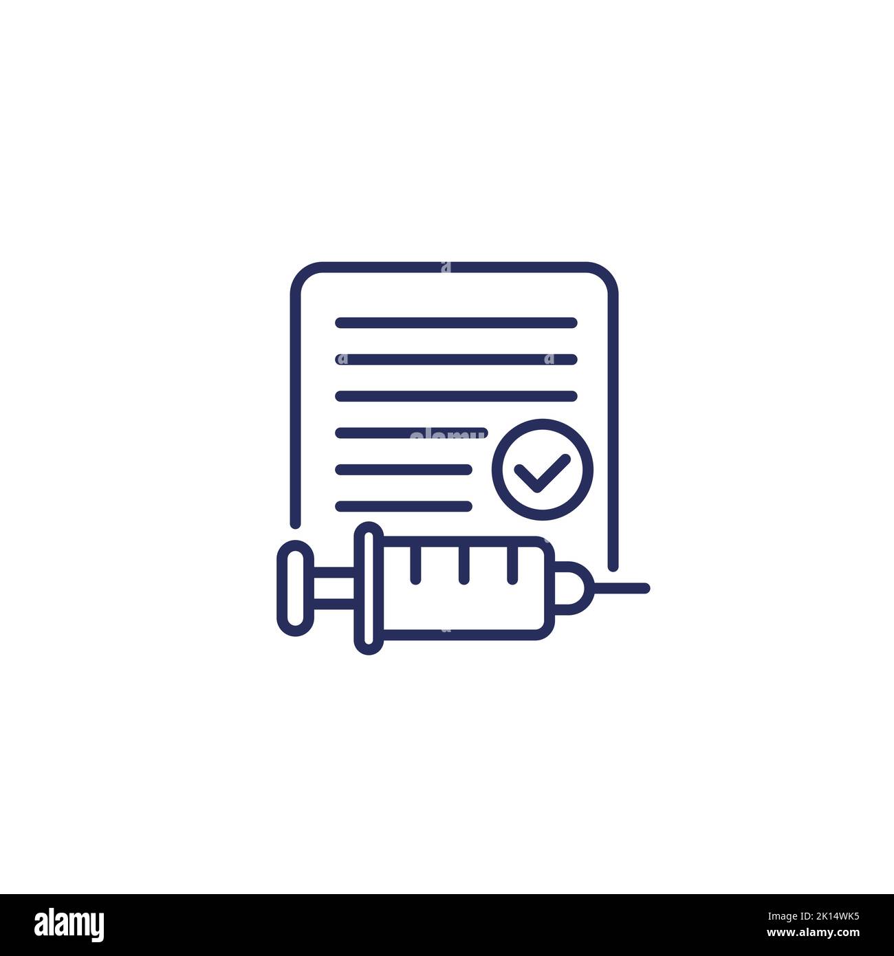 vaccination certificate or card line icon Stock Vector Image & Art - Alamy