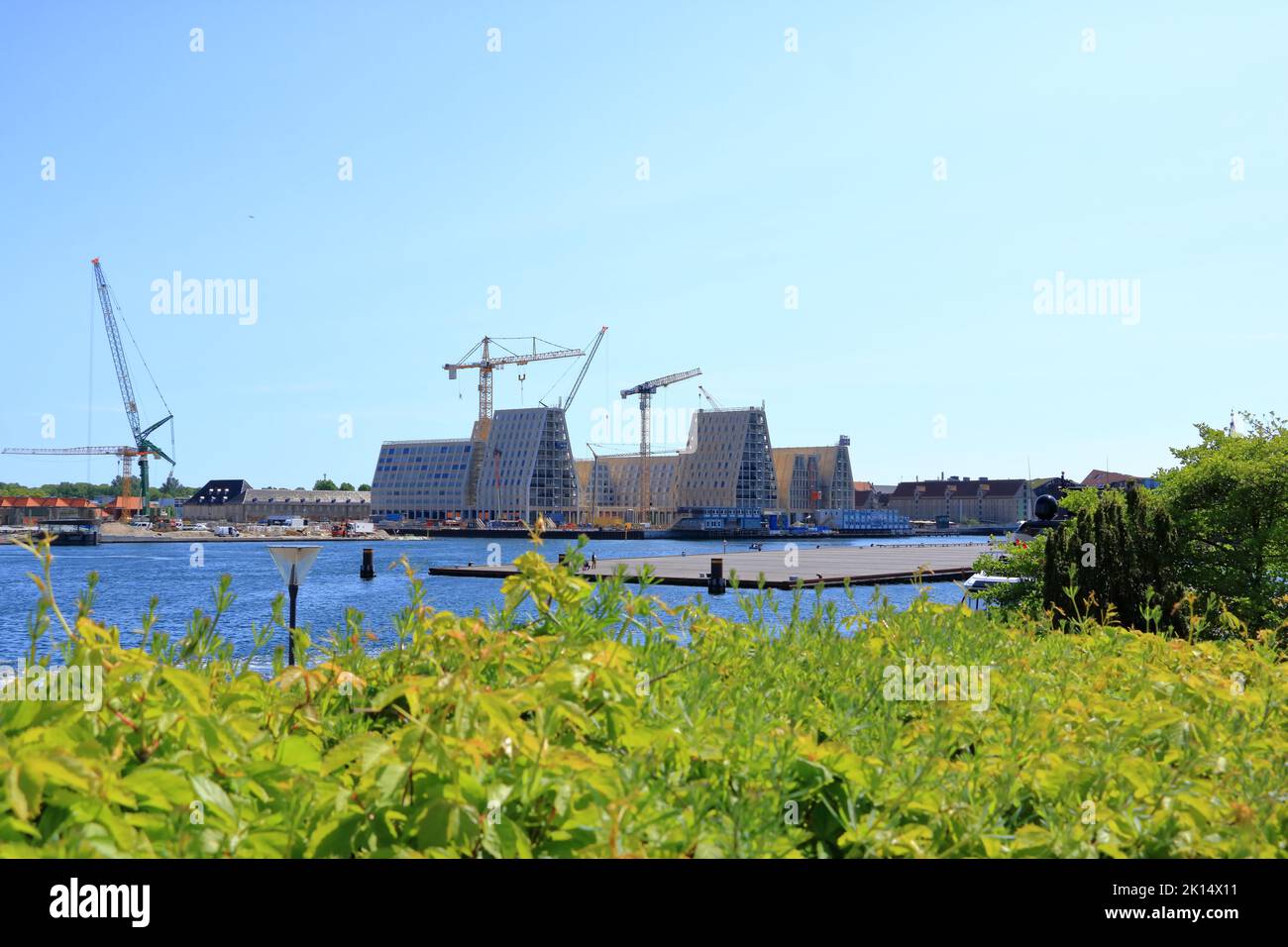 May 23 2022 - Copenhagen, Denmark: Holmen water bound neighbourhood in ...
