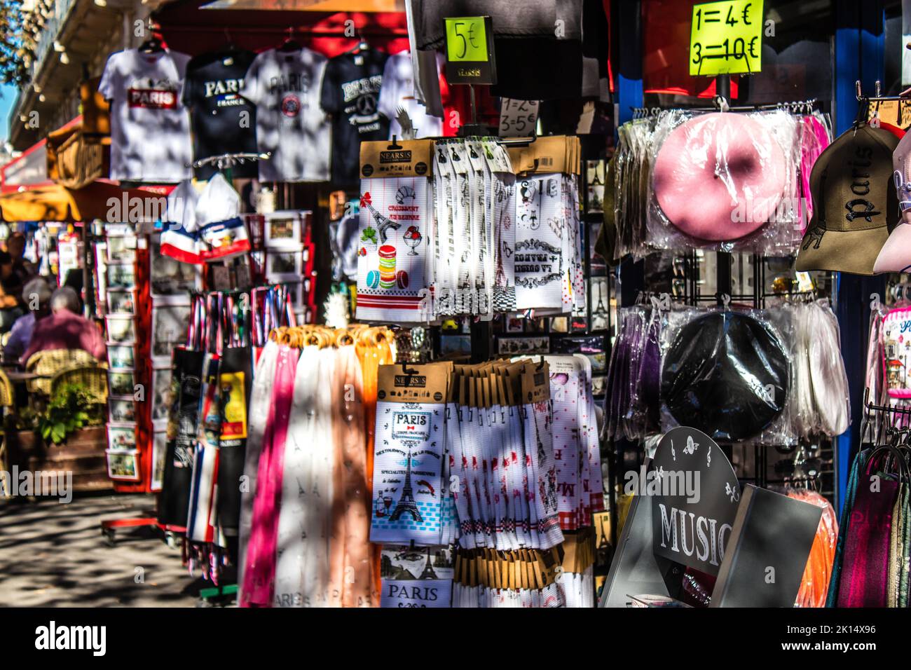 Paris, France - September 14, 2022 Decorative objects and various gift ...