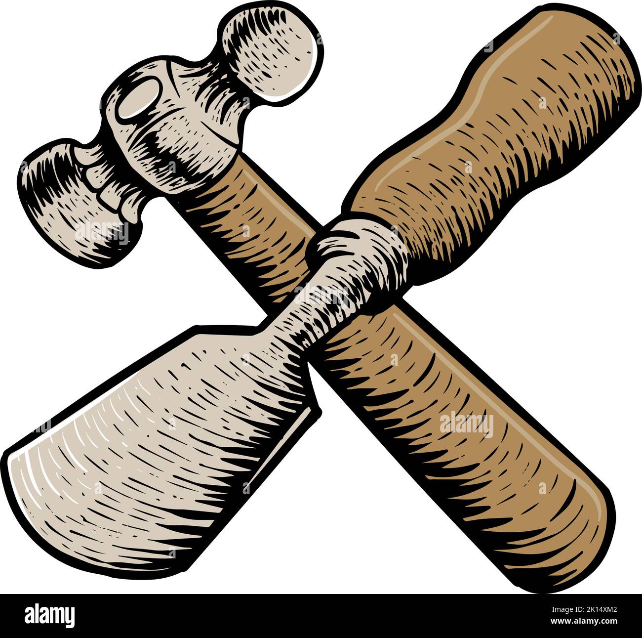 Ball peen hammer Cut Out Stock Images & Pictures - Alamy