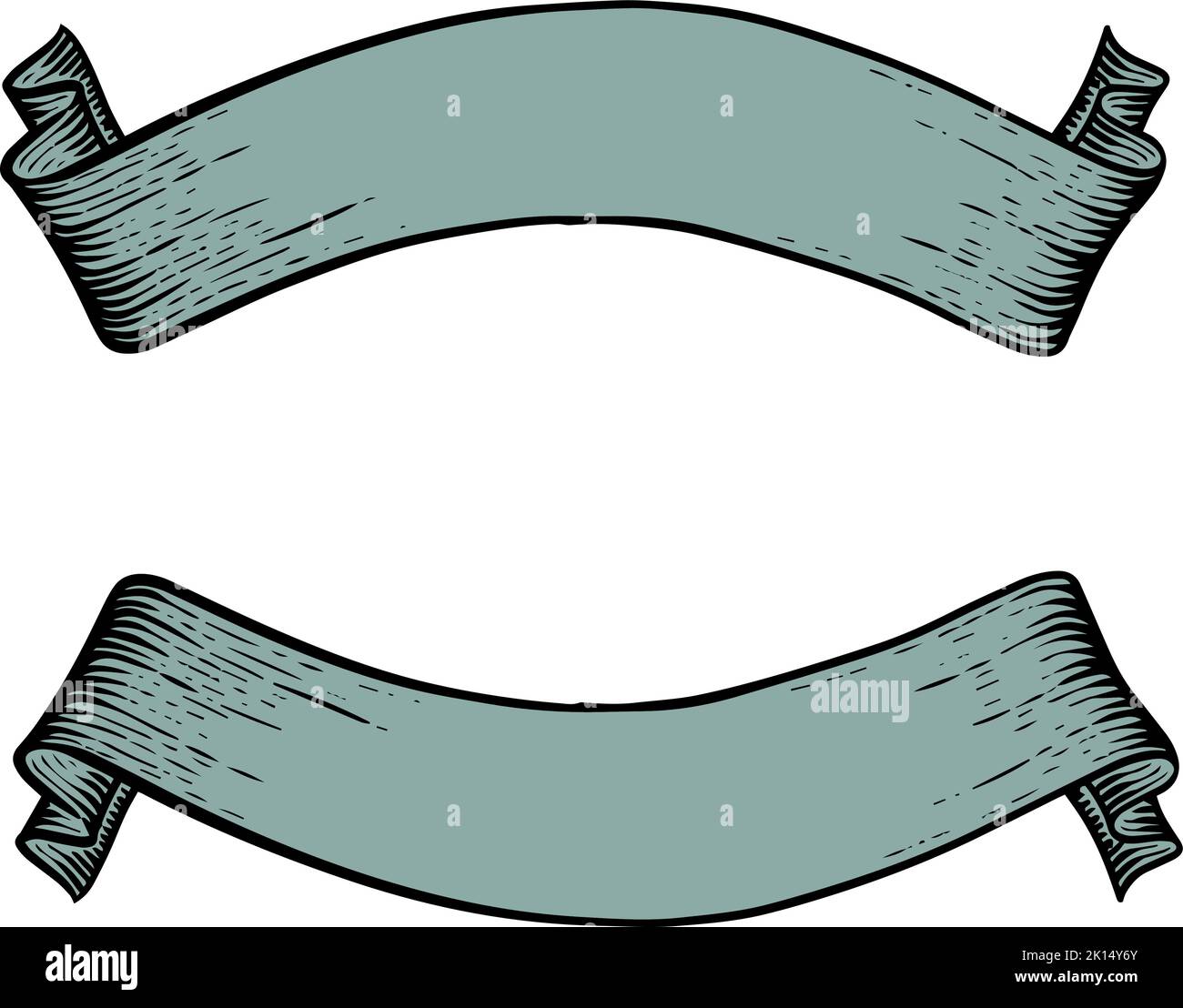 Color hand drawn ribbon banners vintage elements Stock Vector Image & Art - Alamy