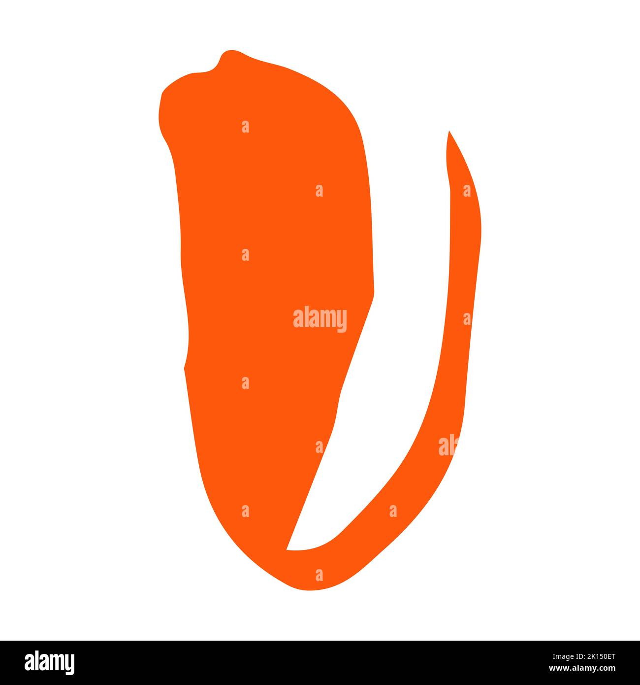 Swirl symbol, hand painted with ink brush, isolated on white background ...