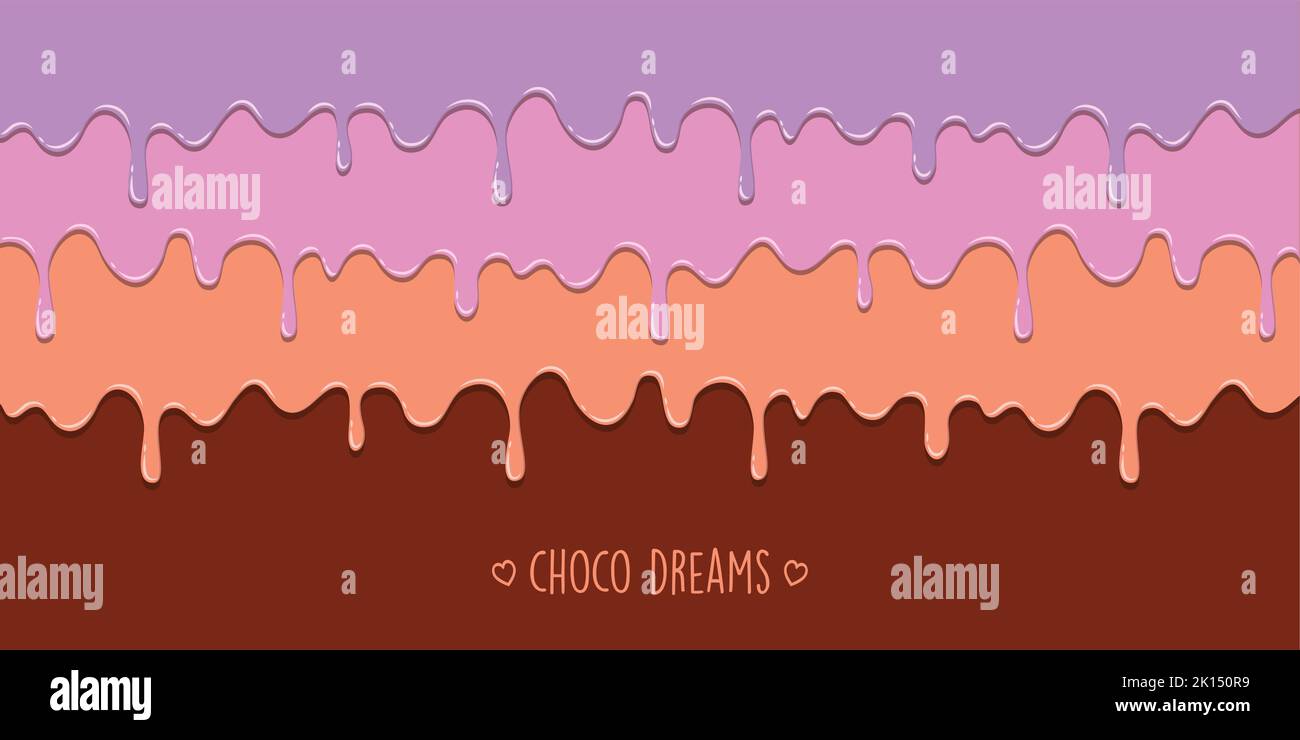 sweet tasty melting chocolate icing background choco dreams Stock ...