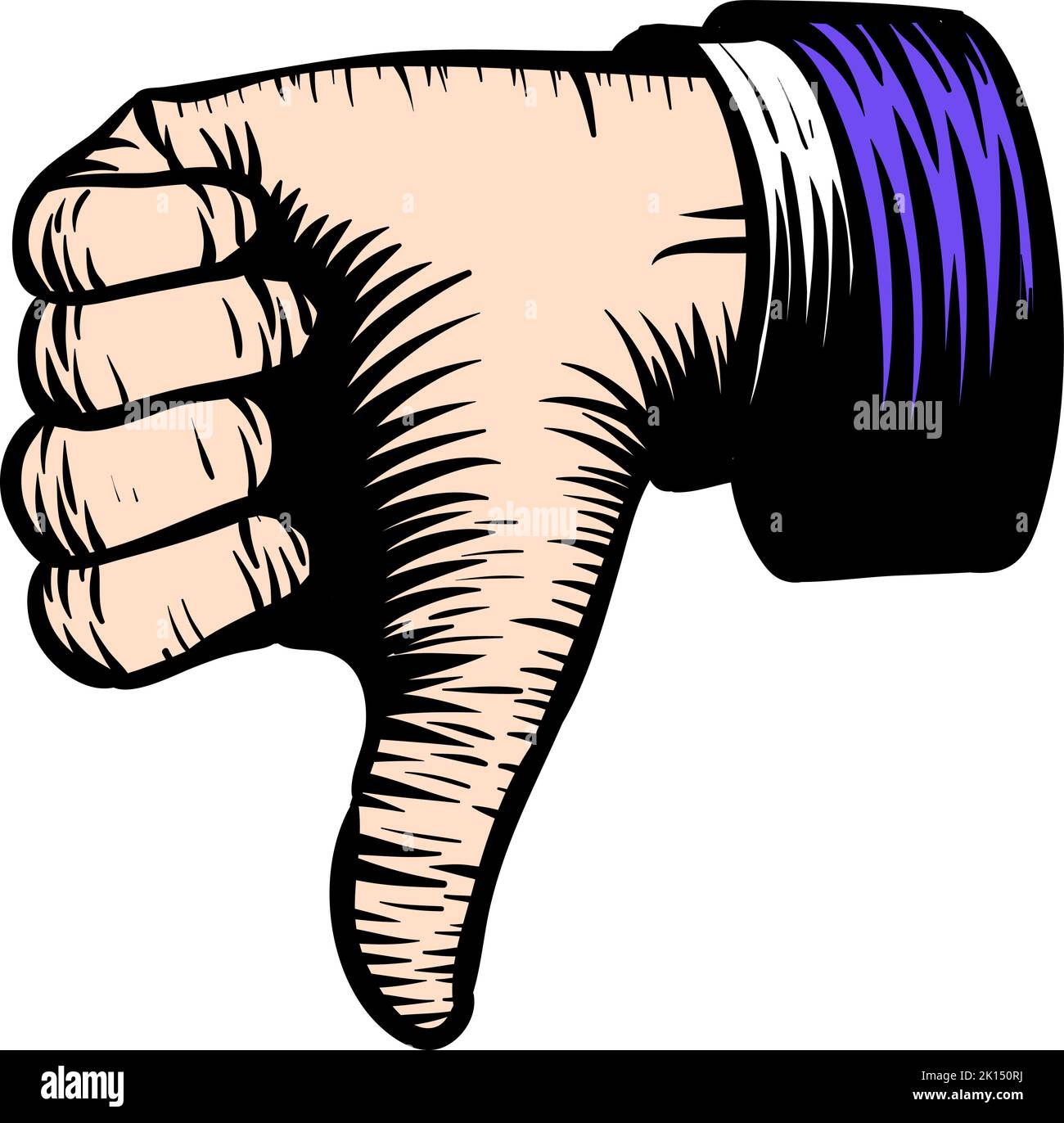 Thumb down hand drawn Cut Out Stock Images & Pictures - Alamy