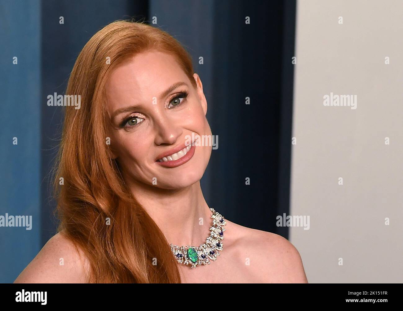 Jessica Chastain attends the 2022 Vanity Fair Oscar Party hosted by ...