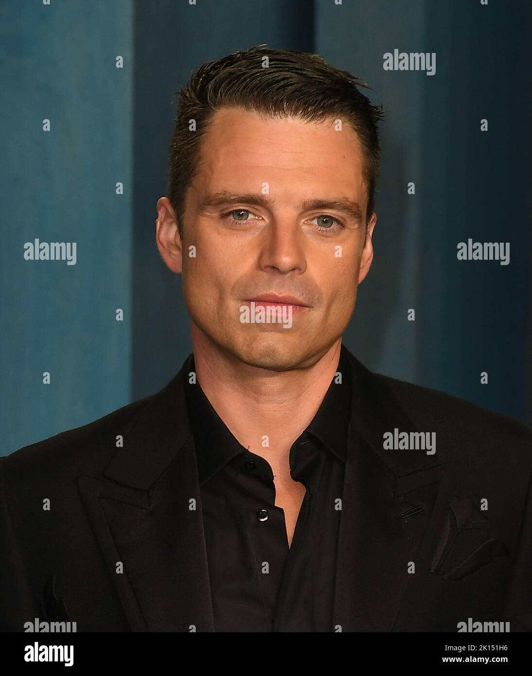 Sebastian Stan attends the 2022 Vanity Fair Oscar Party hosted by ...