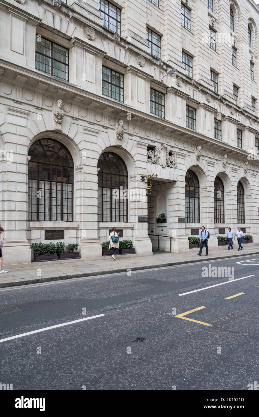 Exterior facade of The Ned, 5 star hotel with a Members Club and Spa on ...