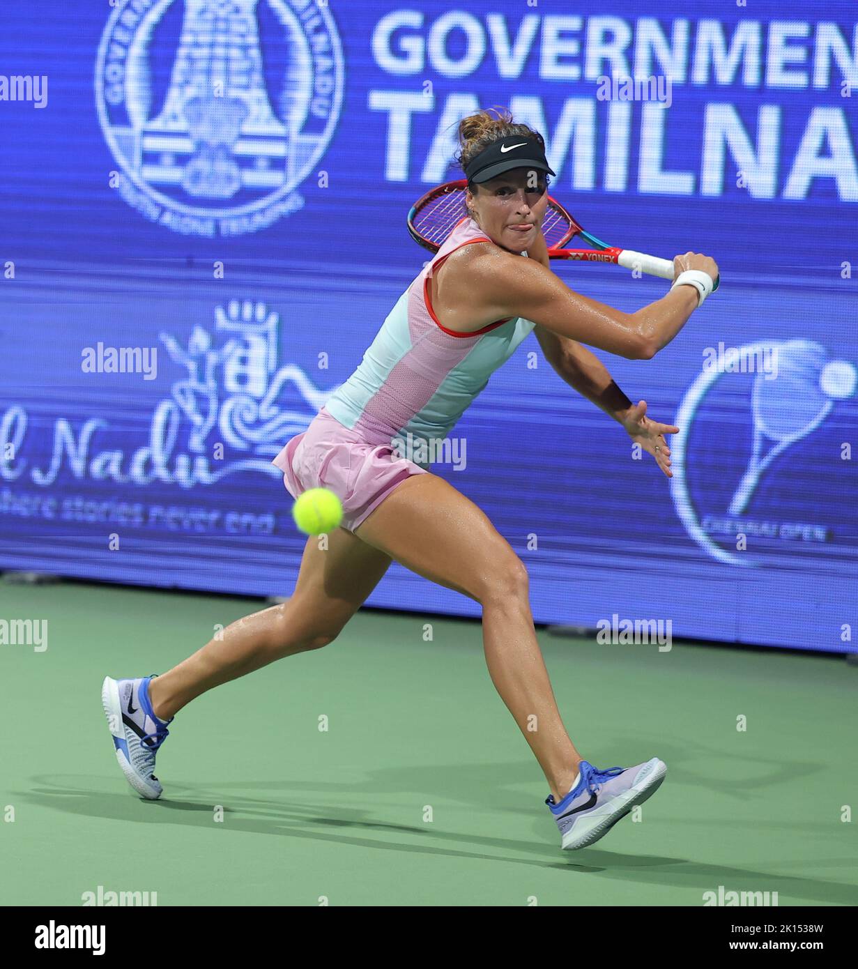 Chennai, India, 15th Sep 2022 : Chennai Open WTA 250 : Nadia PODOROSKA ...