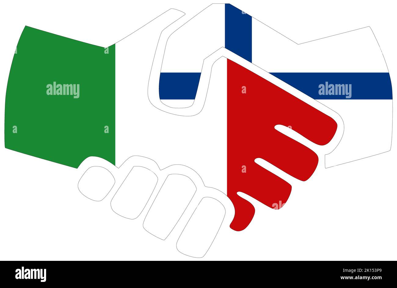 Italy - Finland : Handshake, symbol of agreement or friendship Stock ...