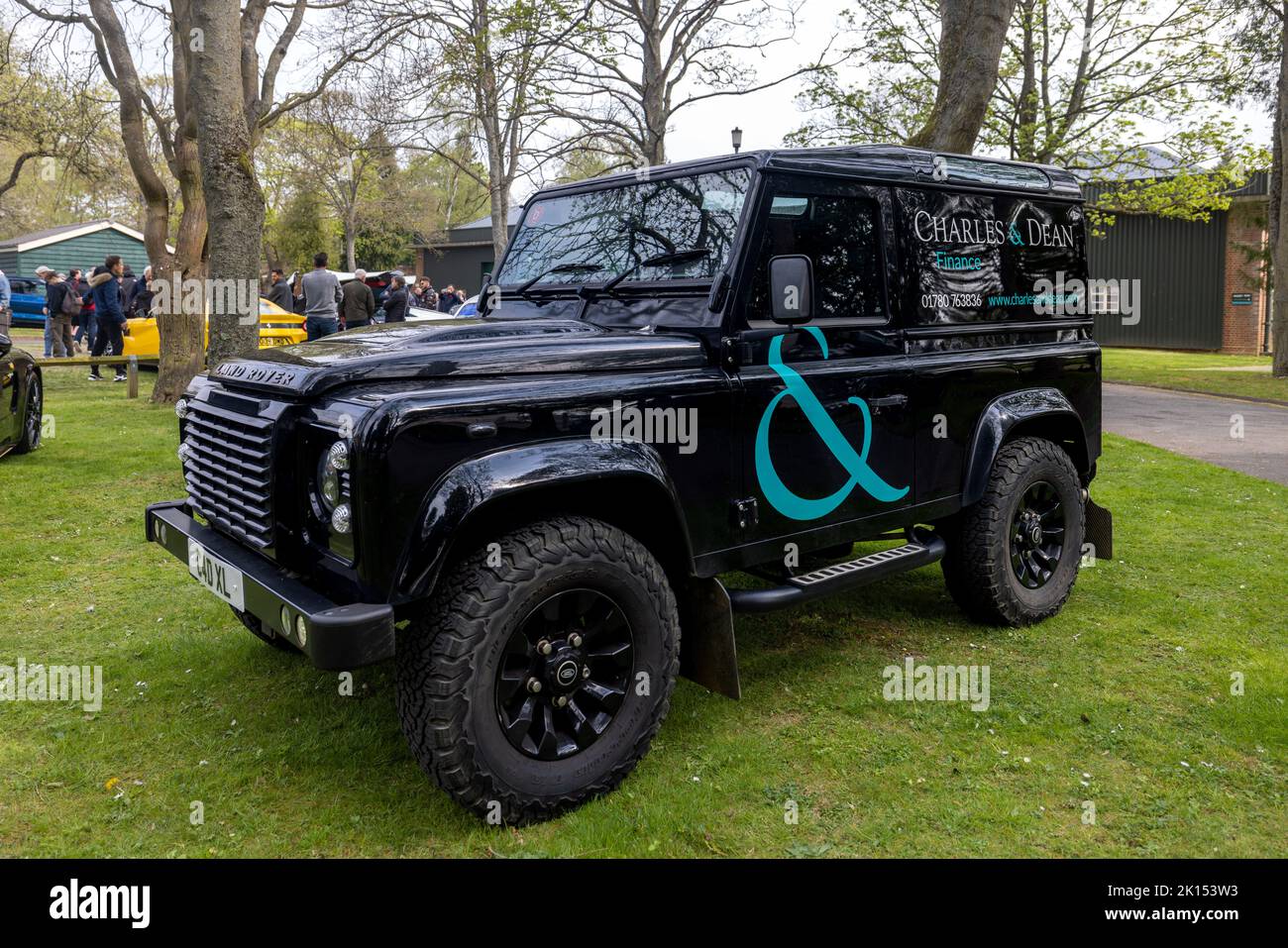Land Rover Defender 90 ‘Charles & Dean Finance’ on display at the June ...