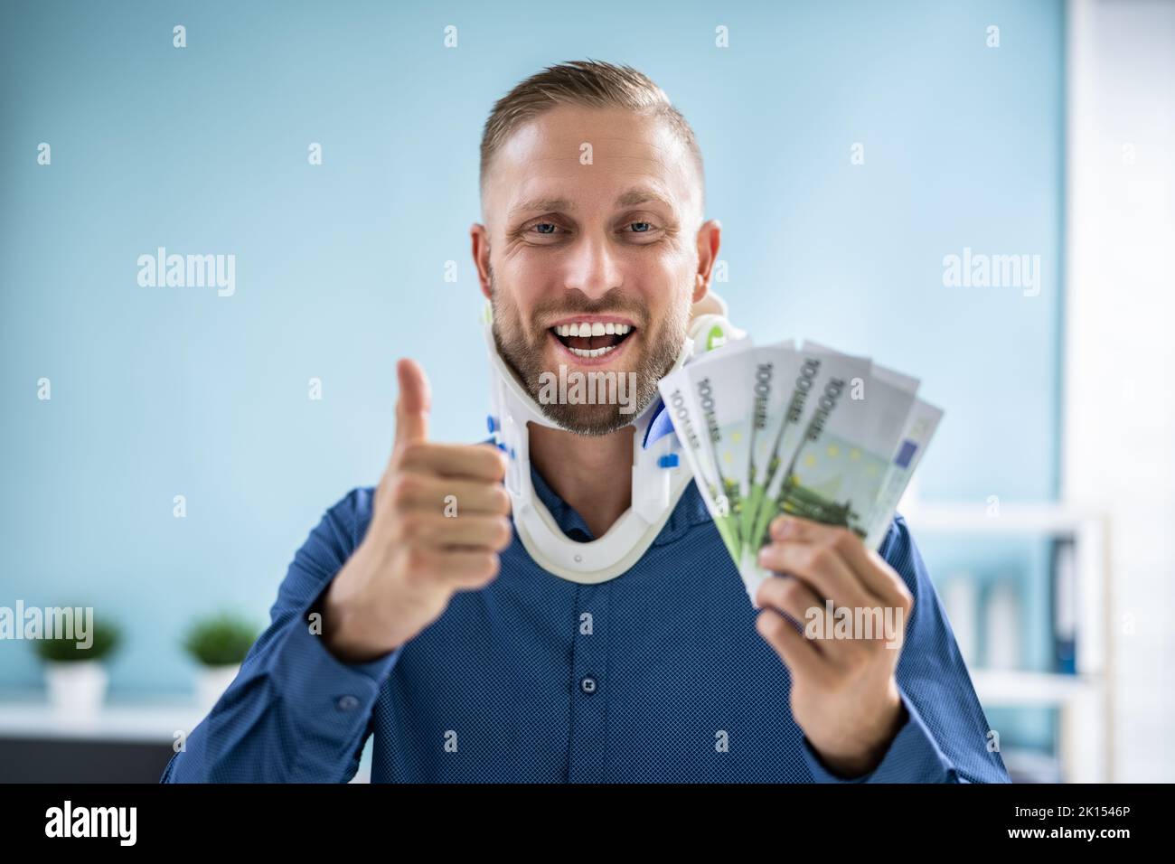 Neck Support Money Success. Positive Cheerful Approval Expression Stock ...