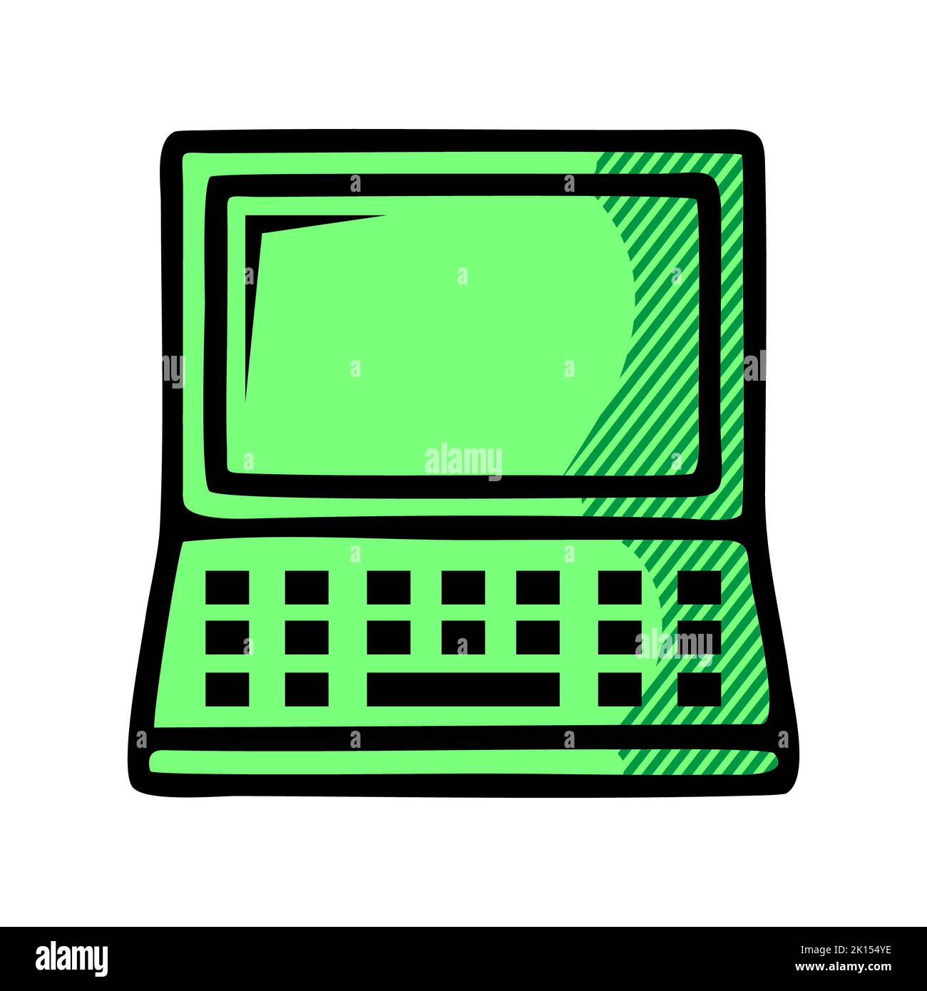 laptop icon isolated on white background from computer hardware ...