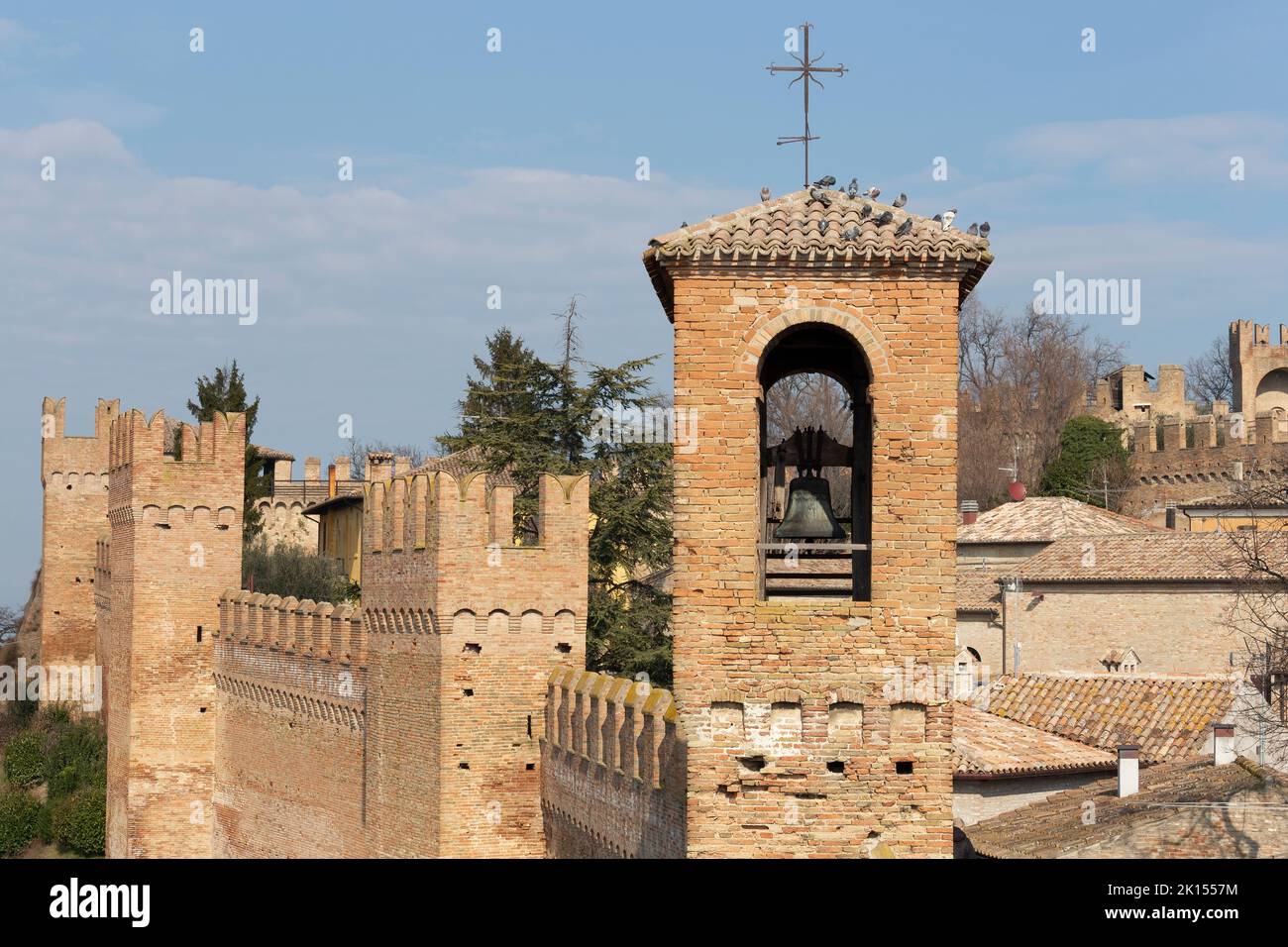 City wall medieval gradara hi-res stock photography and images - Alamy