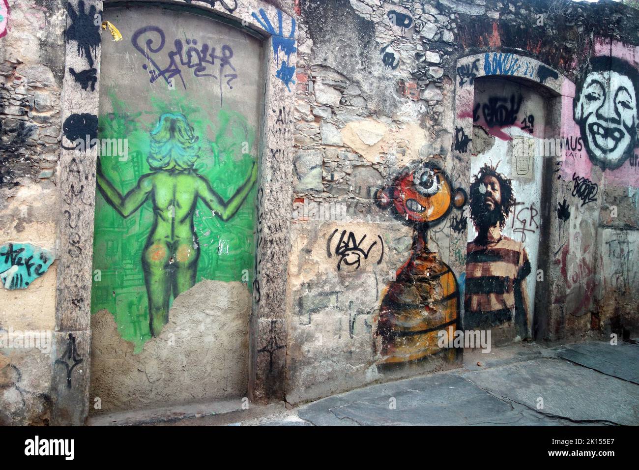 graffiti, Rio de Janeiro, Southeast Region, Brazil, South America Stock ...