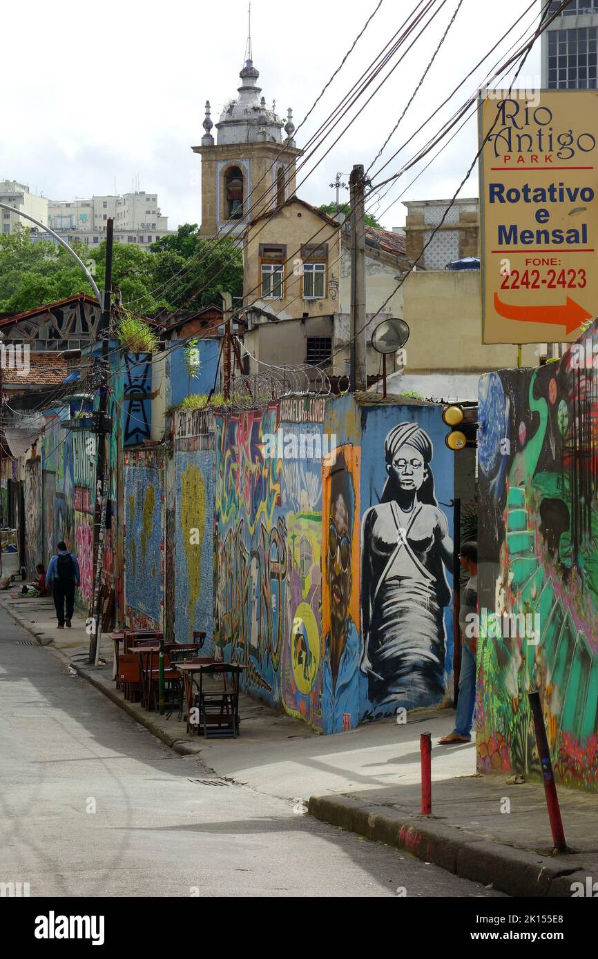 graffiti, Rio de Janeiro, Southeast Region, Brazil, South America Stock ...