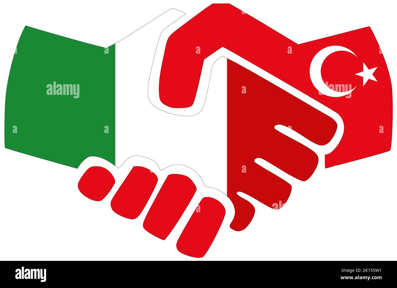 Italy - Turkey : Handshake, symbol of agreement or friendship Stock ...
