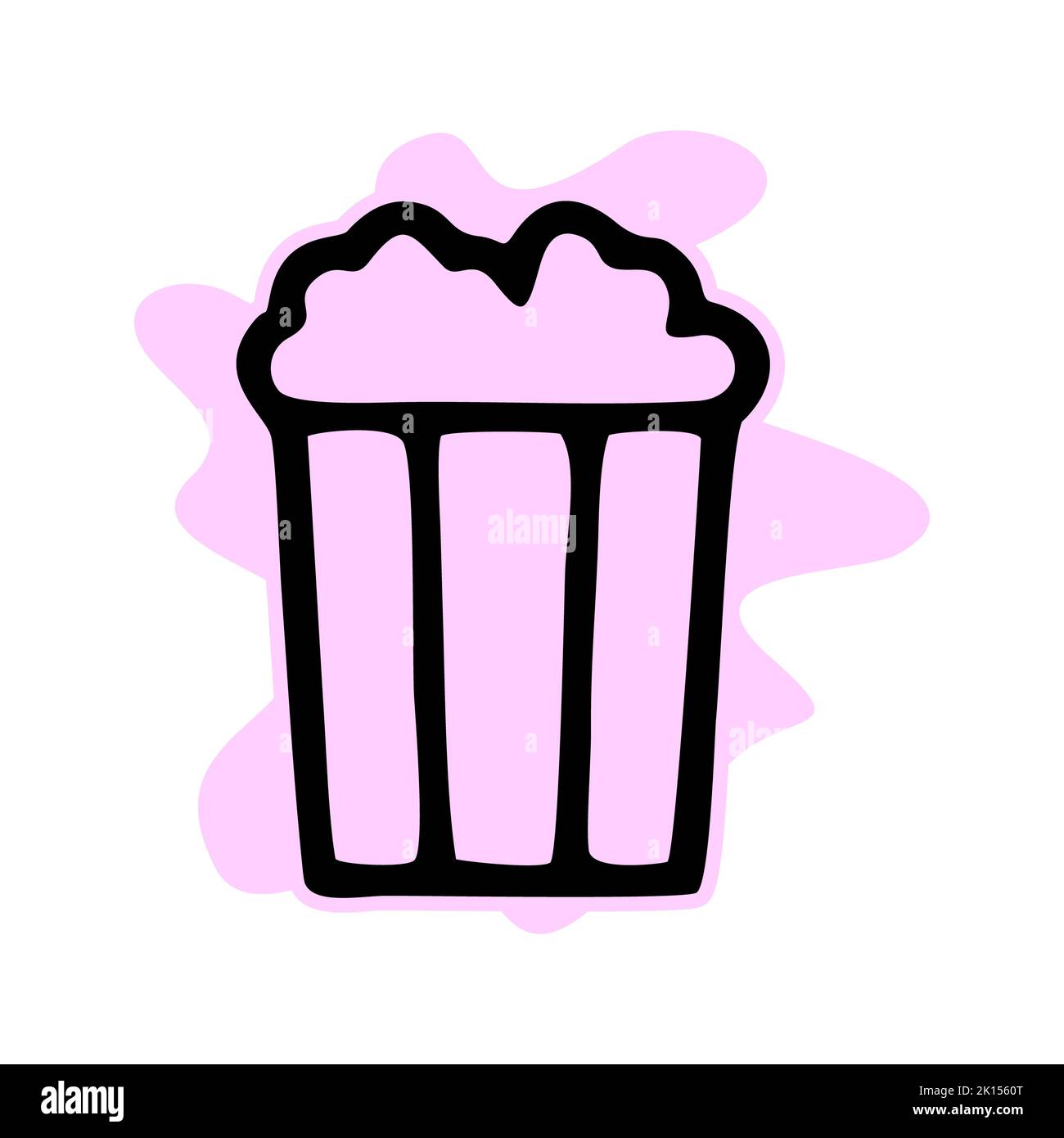 popcorn icon isolated on white background from carnival collection ...