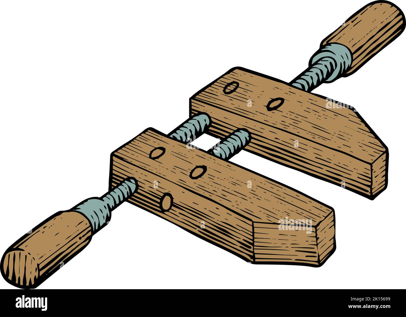 Gluing clamp Stock Vector Images - Alamy