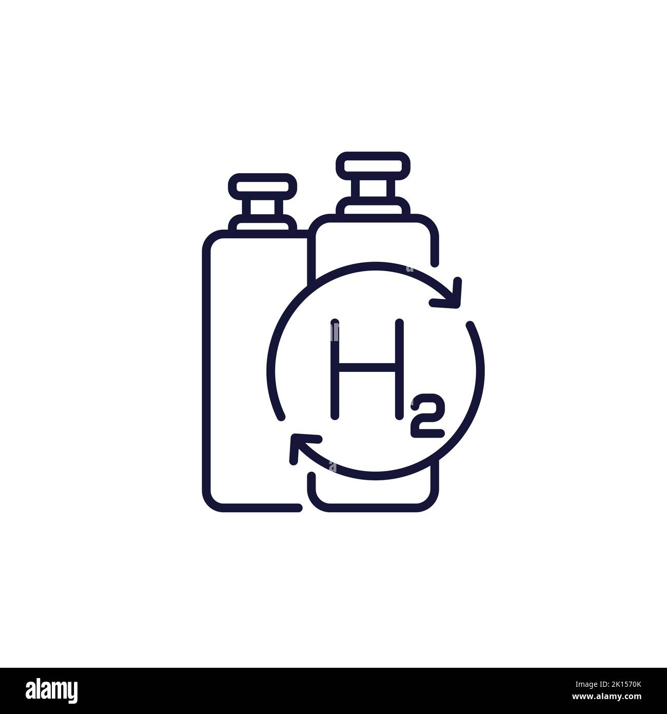 hydrogen gas refill line icon Stock Vector Image & Art - Alamy
