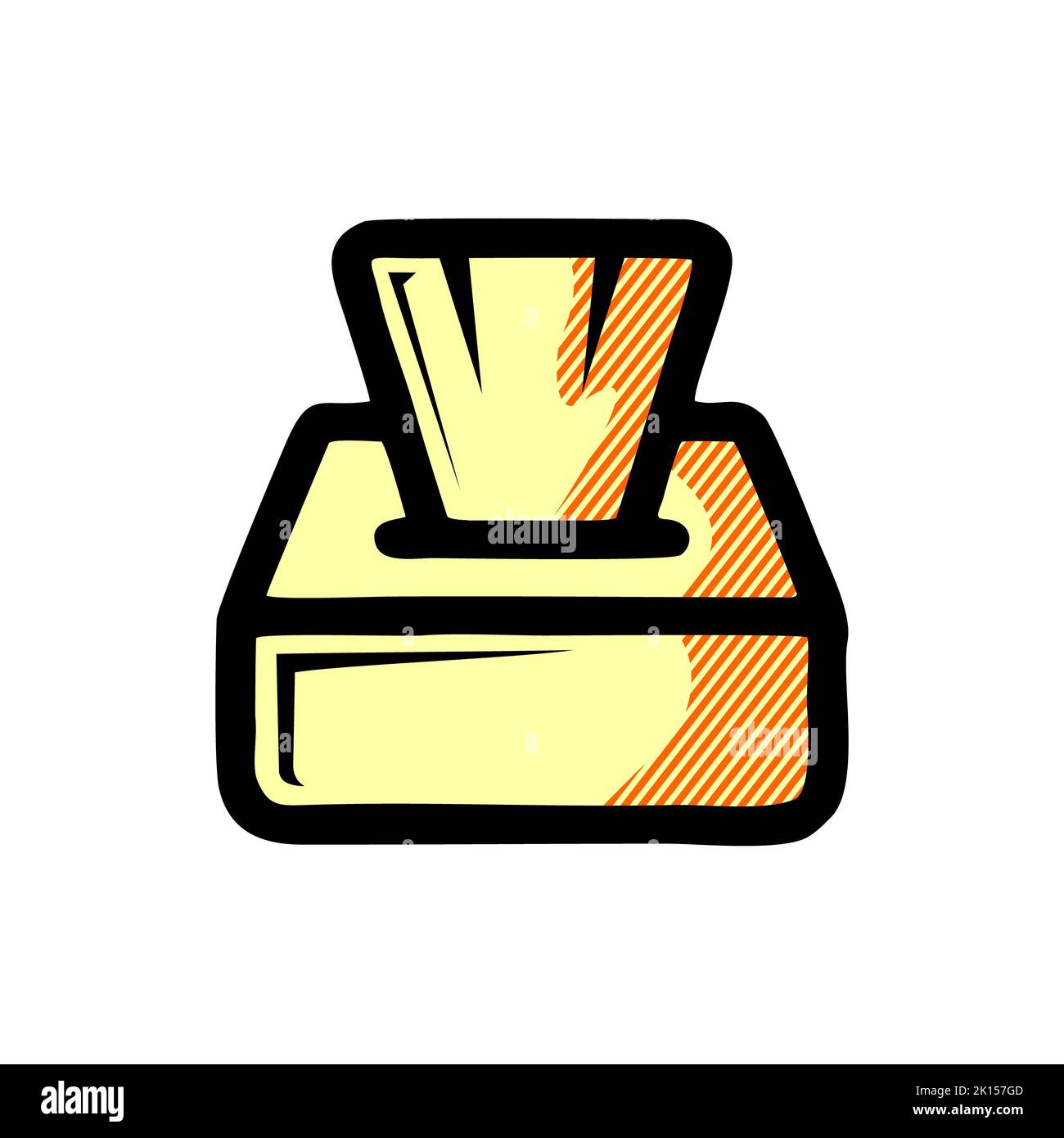 tissue box icon isolated on white background from work office ...