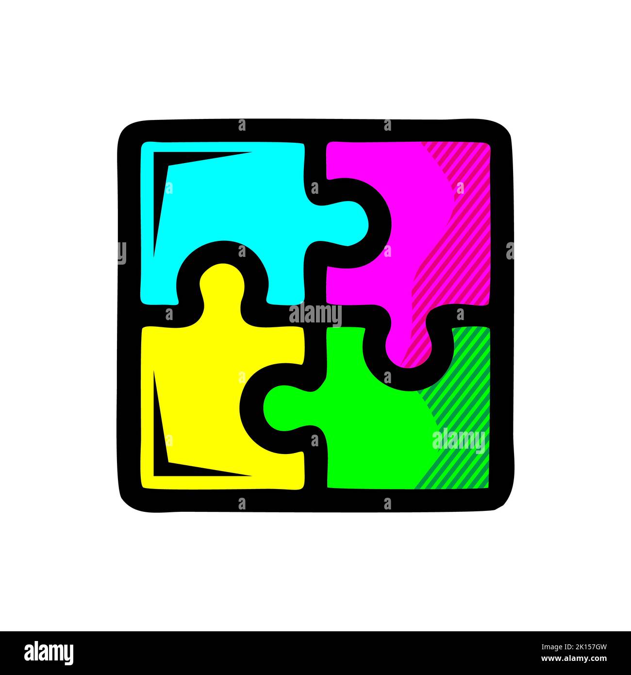 puzzle icon isolated on white background from teamwork collection ...