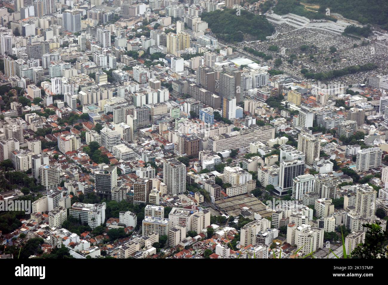 view from Corcovado mountain, Rio de Janeiro, Southeast Region, Brazil ...