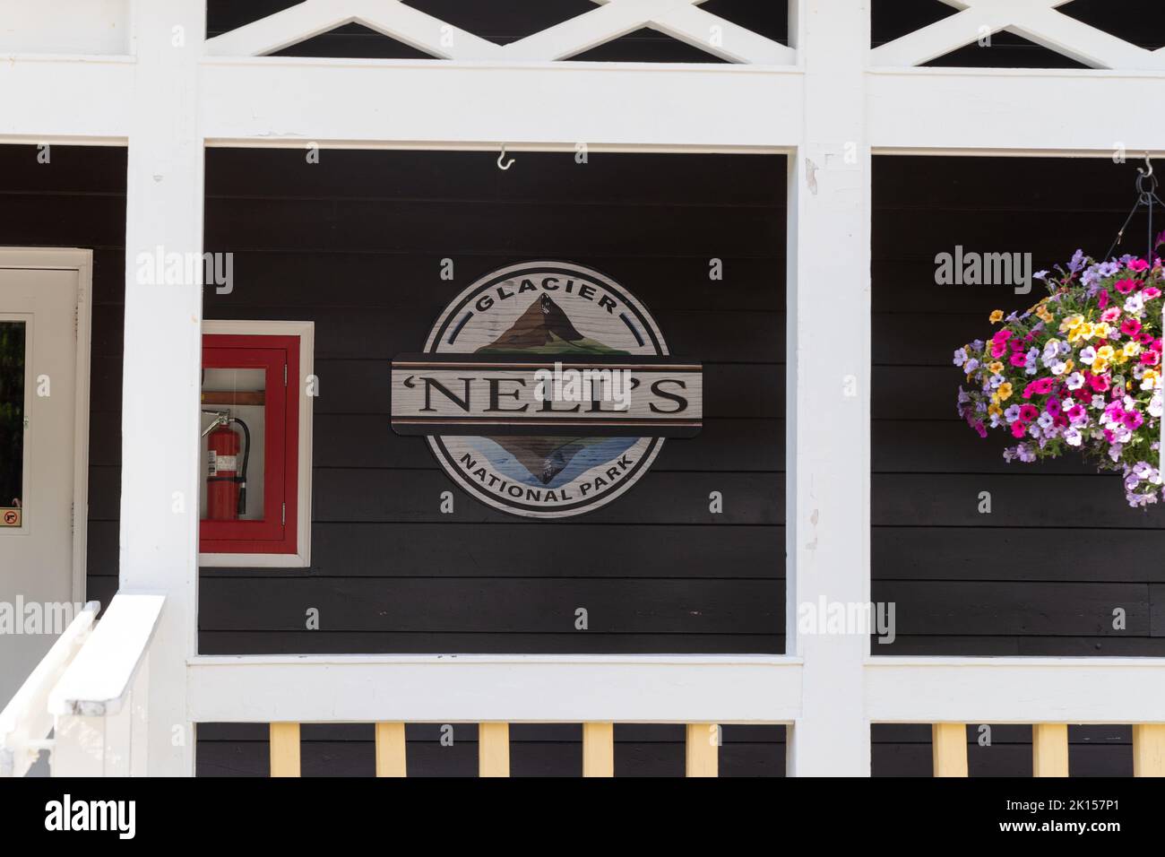 Glacier National Park, Montana - July 2, 2022: Nell's Restaurant, part ...