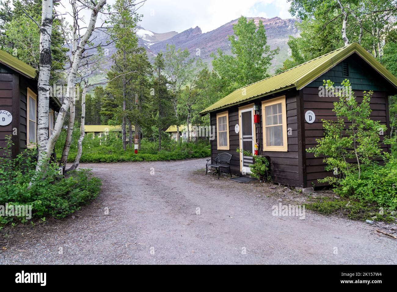 Glacier National Park, Montana - July 2, 2022: Cabins at the ...