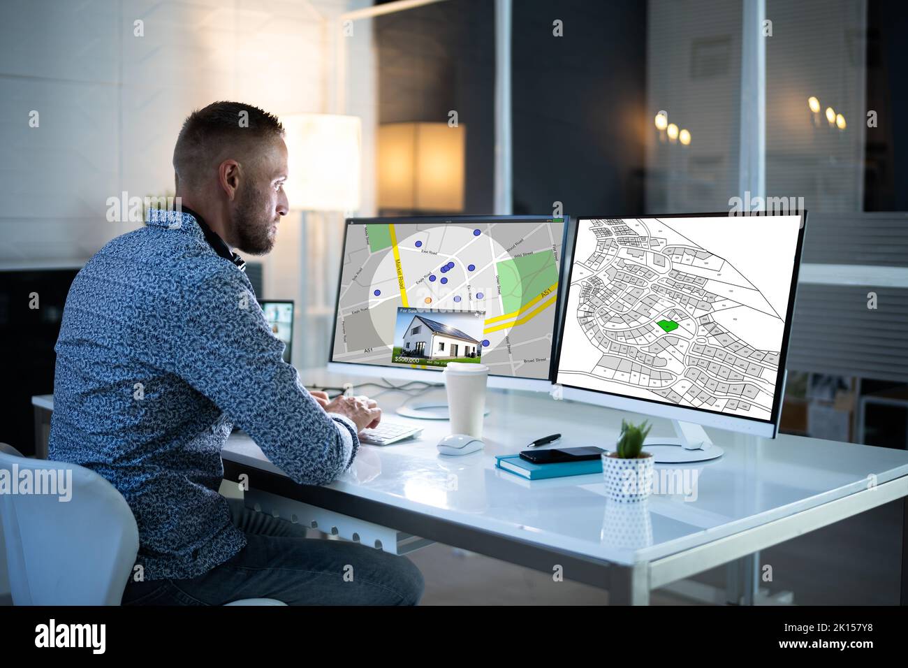 Cadastre Map Plan. Real Estate Property Land Stock Photo - Alamy