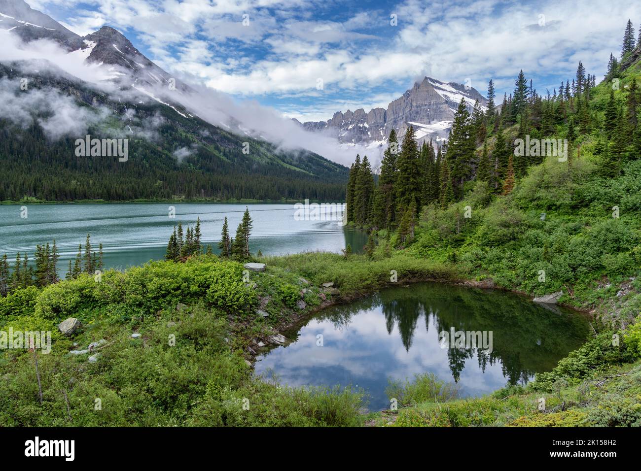 Lake Josephine along the Grinnell Glacier Trail in Glacier National ...