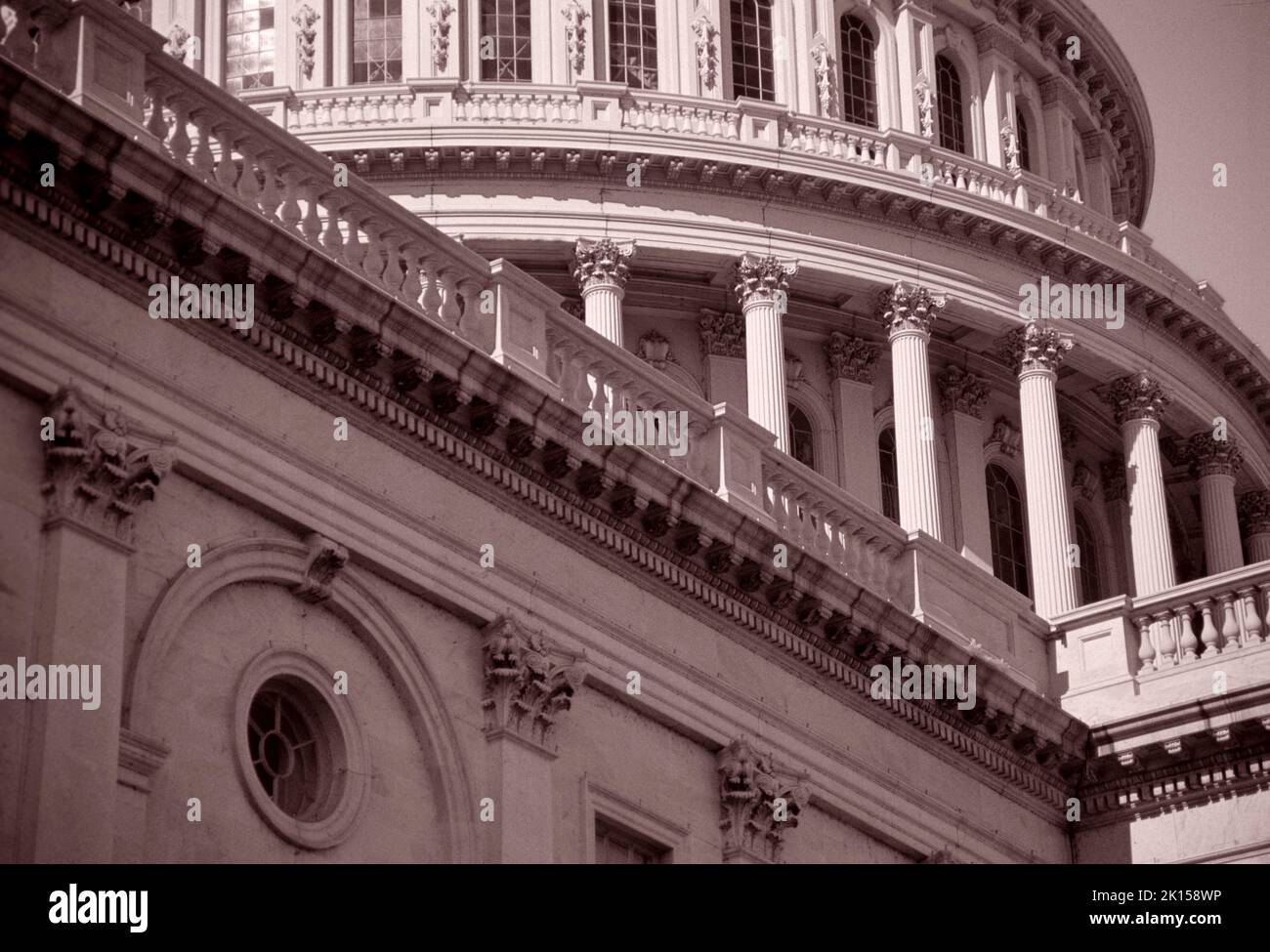 US Capitol Building Details, tightly cropped shot of facade of the ...