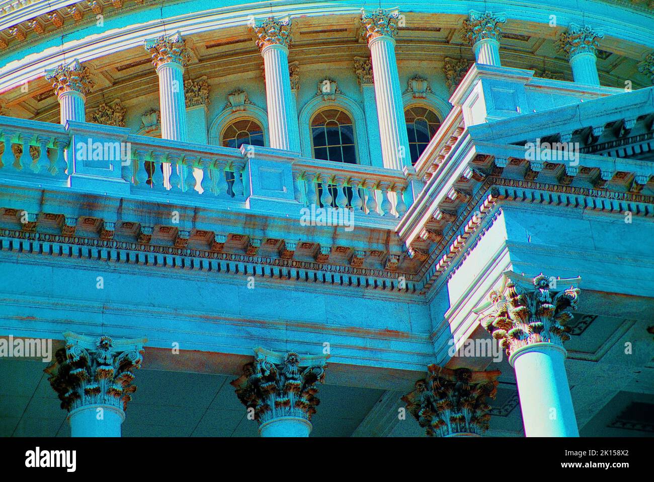 US Capitol Building Details, tightly cropped shot of facade of the ...
