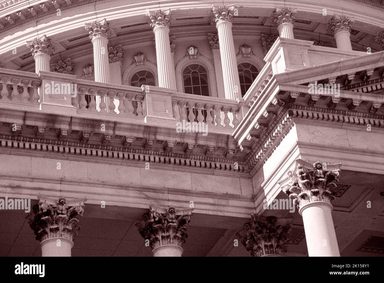 US Capitol Building Details, tightly cropped shot of facade of the ...