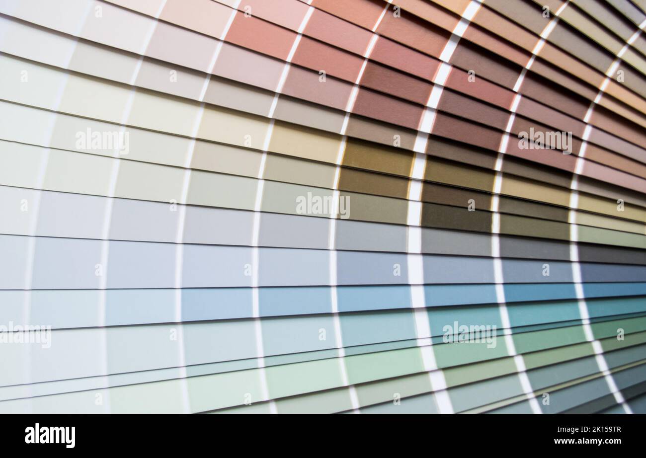 Paint samples colors swatch, interior design. Abstract background, copy ...