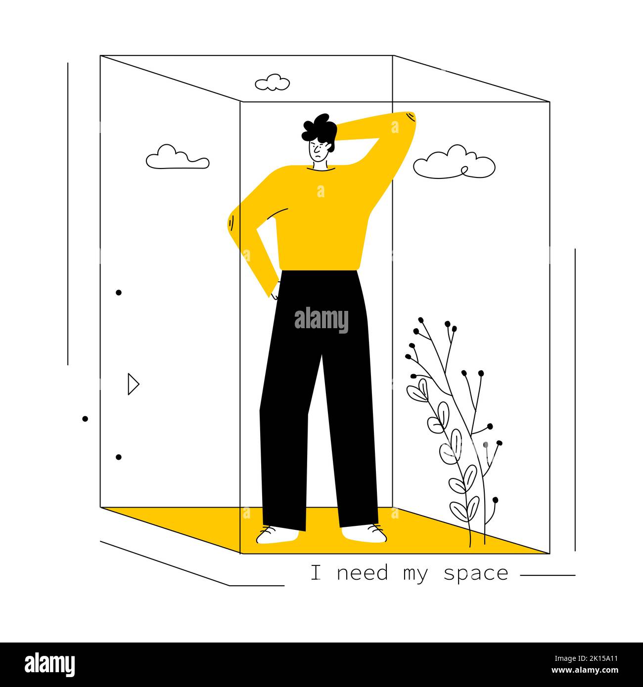 Loneliness inside Stock Vector Images - Alamy