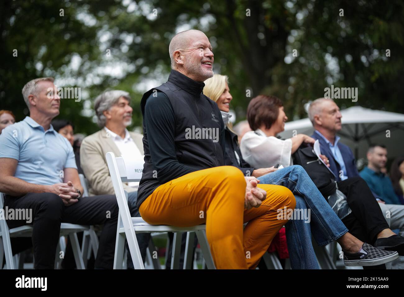 Lululemon founder Chip Wilson and his wife Summer Wilson attend an ...