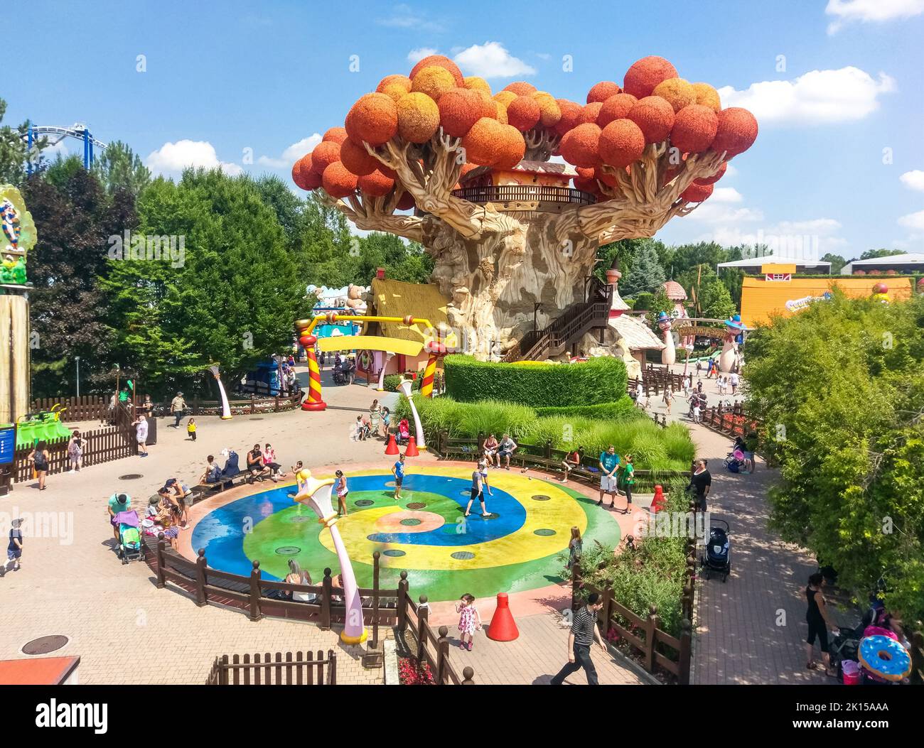 Castelnuovo del Garda, Italy, July 2017: Gardaland Theme Amusement Park ...